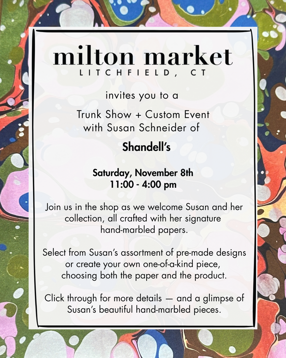 Shandell's Trunk Show and Custom Event – Milton Market