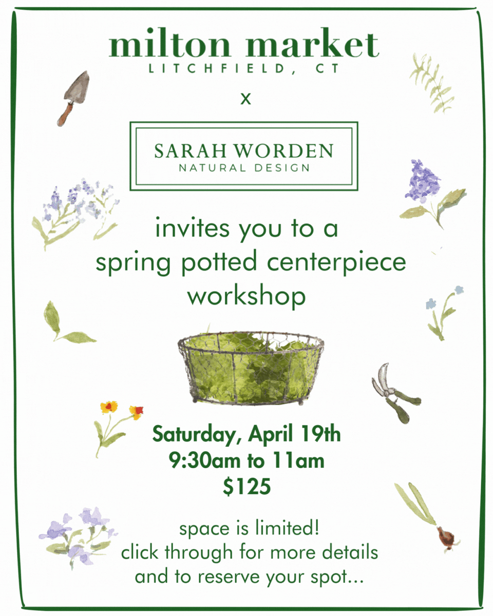 Sarah Worden Natural Design spring potting centerpiece workshop ...